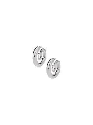 PANCONESI Sculptural Hoop Earrings - Silver