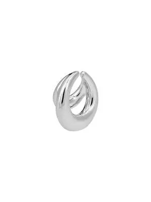 PANCONESI Sculptural Open Hoop Earrings - Silver
