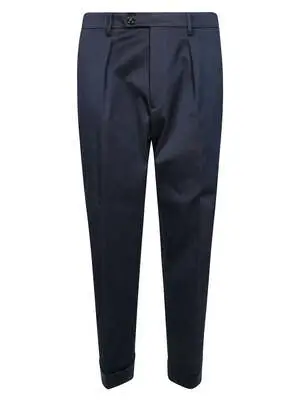 BERWICH Tailored Cotton Blend Stretch Trousers - Blu