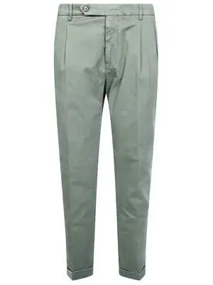 BERWICH Tailored Stretch Cotton Blend Pants - Verde