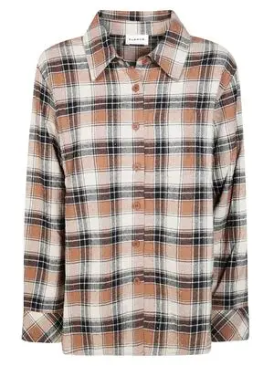 PAROSH Cotton Fantasia Shirt - Marrone