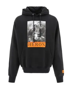 Heron Preston Graphic Printed Drawstring Hoodie