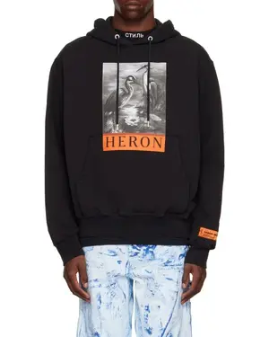 Heron Preston Graphic Printed Drawstring Hoodie