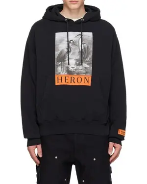 Heron Preston Graphic Printed Drawstring Hoodie