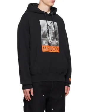 Heron Preston Graphic Printed Drawstring Hoodie