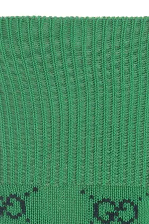 Gucci Monogram Intarsia Knit Crew Socks