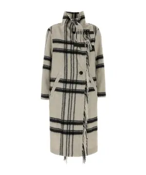 Isabel Marant Étoile Tasseled Plaid Coat - No