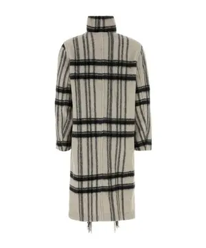 Isabel Marant Étoile Tasseled Plaid Coat - Nude