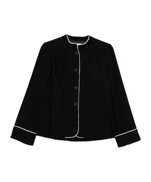 FORTE_FORTE Casual Jacket With Corduroy Piping