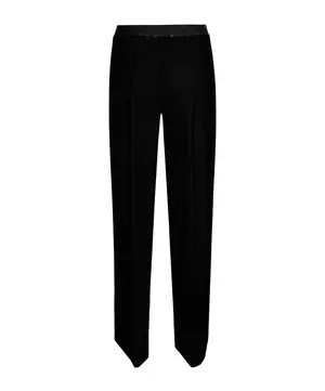 FORTE_FORTE High-waisted Ribbed Casual Trousers