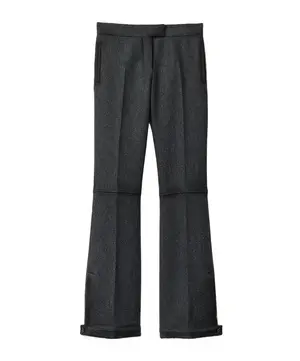 Miu Miu Double Wool Pants With Adjustable Cuffs