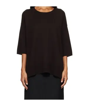 LISA YANG Crew Neck Knitted T-shirt