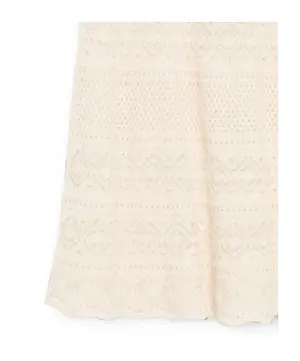 D.exterior Pointelle Knit Flared Skirt - No