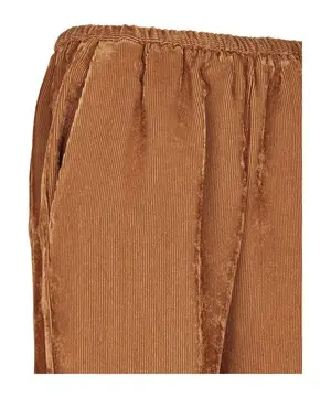 FORTE_FORTE Velvet Pleated Casual Trousers
