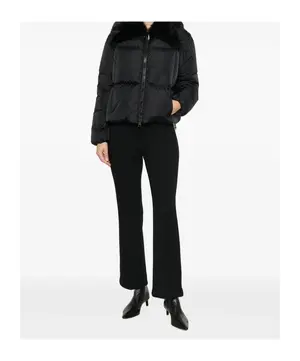 Herno Quilted Down Jacket With Fur Collar
