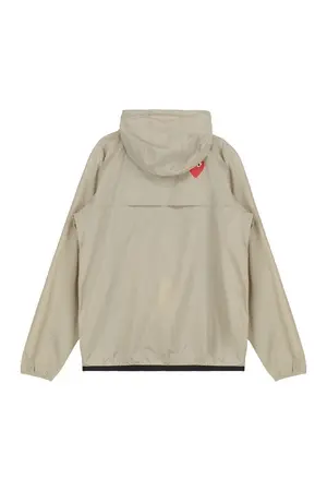 Comme Des Garçons Hooded Logo Printed Windbreaker