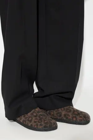 BIRKENSTOCK Amsterdam Wrapped Dip Slides Leopard Print