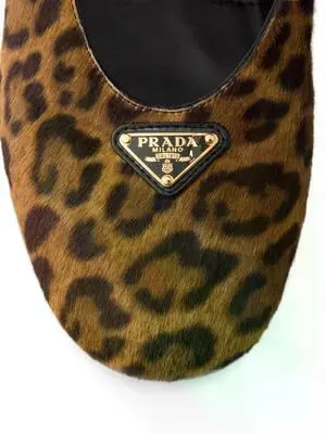 Prada Printed Leather Ballerinas