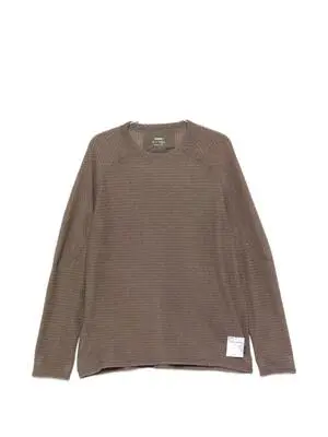 Satisfy Waffle-knit Raglan-sleeve Sweater - Brown