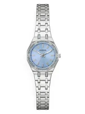 Guess Silver-tone Multi-function Watch With Swarovski Recreated™ Crystals