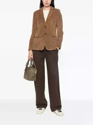 EMME Corduroy Effect Blazer - Brown