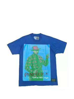 BETTER WITH AGE Novel Graphic-print T-shirt - Blue