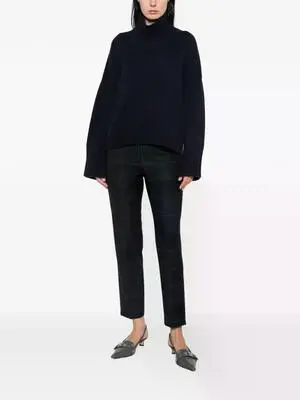 Marella Check-pattern Slim-fit Trousers