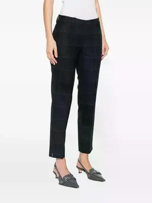 Marella Check-pattern Slim-fit Trousers