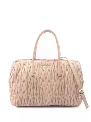 Miu Miu Matelassé Tote Bag - Pink