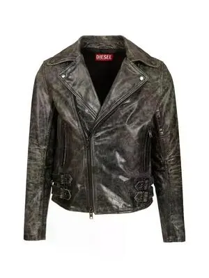 DIESEL® Biker Jacket In Treated Leather