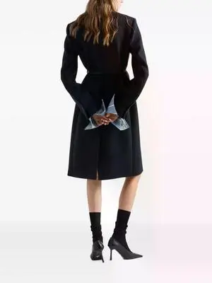 Prada Single-breasted Embroidered Double Wool Coat
