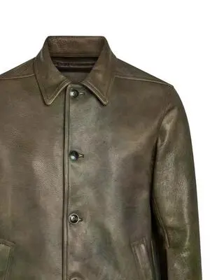 Rick Owens Button-up Leather Jacket