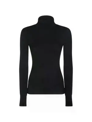 THOM KROM Roll Neck Long Sleeve Sweater - Black