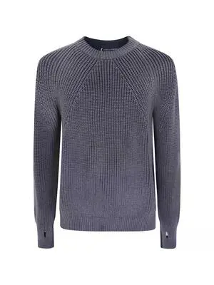 Comme Des Garçons Ribbed-knit Raglan-sleeve Sweater - Blue
