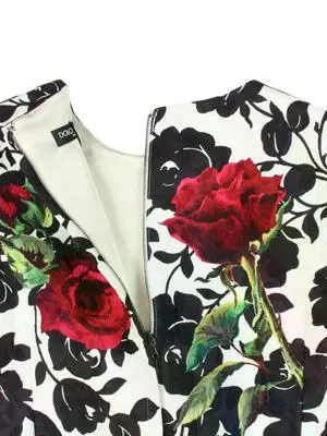 Dolce & Gabbana Floral Print Mini Dress - White
