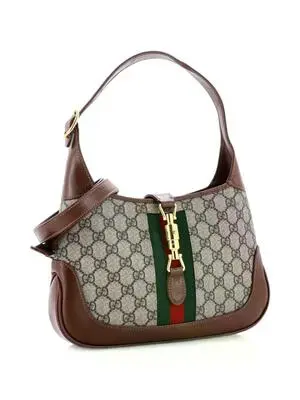 Gucci Jackie 1961 Gg Coated Canvas Small Hobo Bag