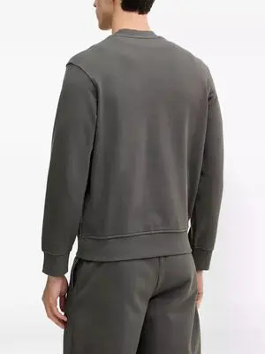 Armani Exchange Logo-print Crew-neck Sweatshirt - Green