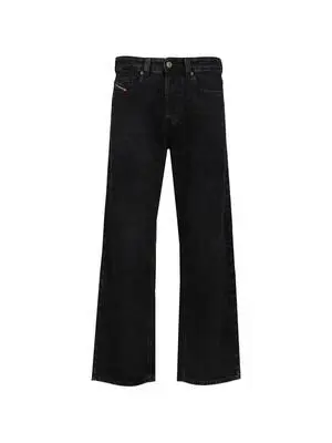 DIESEL® Relaxed Fit Low Waist Wide Leg Jeans - Black