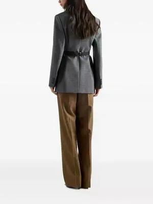 Prada Single-breasted Mélange Hopsack Jacket