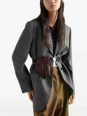 Prada Single-breasted Mélange Hopsack Jacket