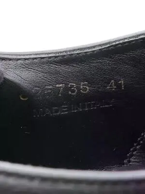 Balenciaga Leather Tractor Loafers With Logo Plate
