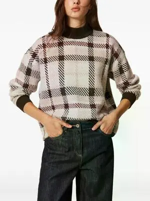 TWINSET Chequered Jacquard Jumper