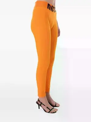 DIESEL® Microfibre Leggings With Cut-off Logo