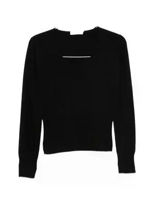 Max Mara Ribbed-knit Scoop-neck Sweater