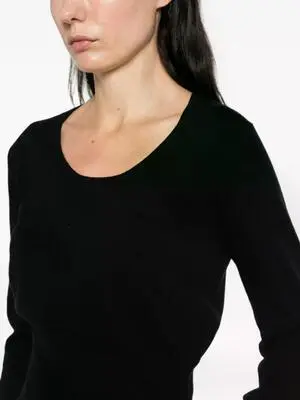 Max Mara Ribbed-knit Scoop-neck Sweater