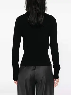 Max Mara Ribbed-knit Scoop-neck Sweater - Black