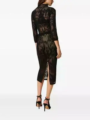 TWINSET Jacquard-knit Midi Skirt