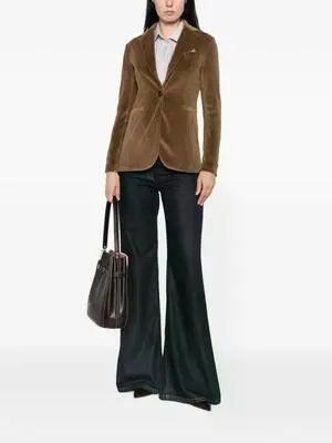 CIRCOLO 1901 Velvet-effect Single-breasted Blazer
