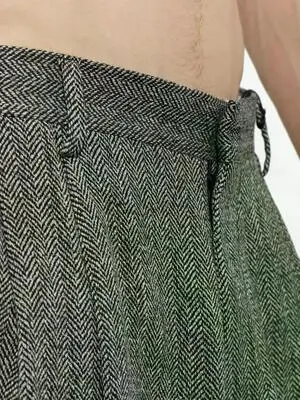 Dsquared2 Herringbone Pattern Pleated Wide Leg Trousers