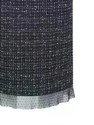 TWINSET Bouclé Tulle-trim Skirt
